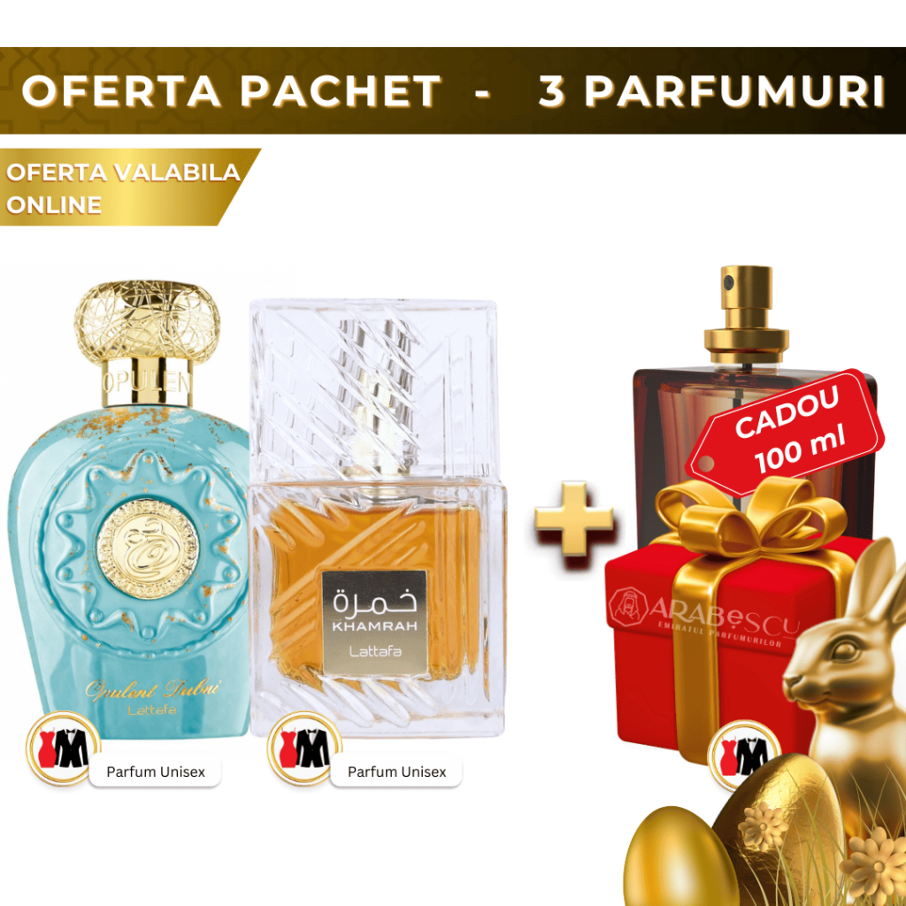Opulent Dubai + Khamrah + Parfum Cadou - Arabescu.ro
